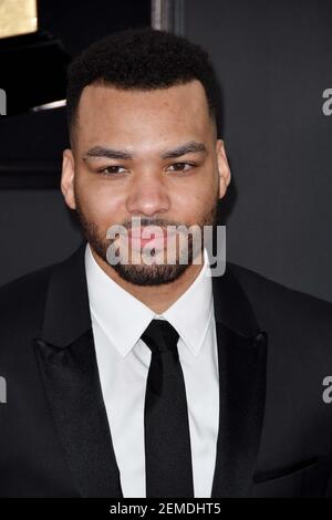 Evan LaRay arrives at the 61st Annual Grammy Awards red carpet at the ...