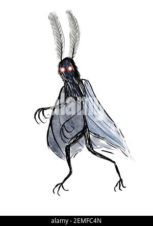 the Mothman illustration Stock Photo - Alamy