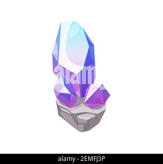 Alexandrite or Apatite precious stone isolated gem. Vector Aventurine ...