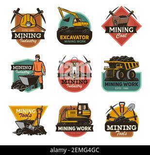 Mining hammer drill icons set vector color Stock Vector Image & Art - Alamy
