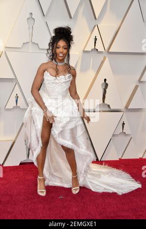 SZA walking on the red carpet at the 91st Academy Awards Oscars ...