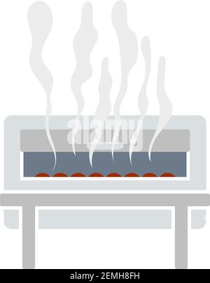 Chafing Dish Icon. Flat Color Design. Vector Illustration Stock Vector ...