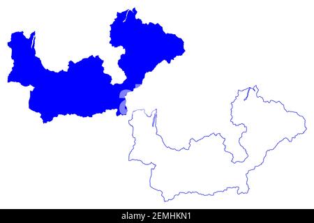 Sondrio province (Italy, Italian Republic, Lombardy region) map vector ...