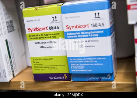 Packages of Symbicort (Budesonide/formoterol) prescription ...