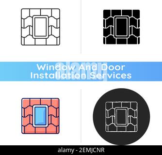 skylight installation roof color icon vector illustration Stock Vector ...