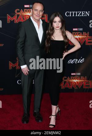Clark Gregg and Stella Gregg attending the world premiere of Avengers ...