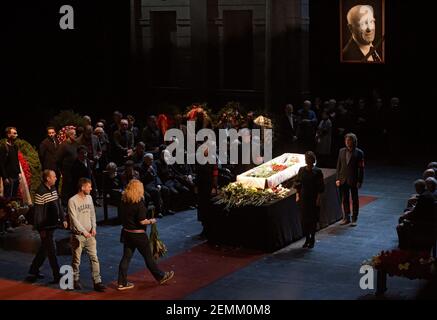 Farewell ceremony to actor Vladimir Etush at the Vakhtangov State ...