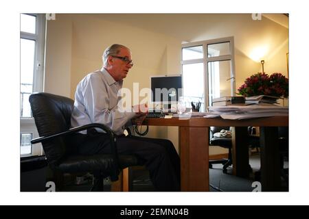 Lord Tim Bell in his Chime plc office in west London.photograph by ...