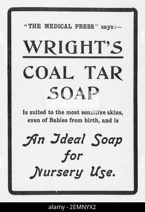 Advert, Wright's Coal Tar Soap, brings sweet refreshing sleep to baby ...