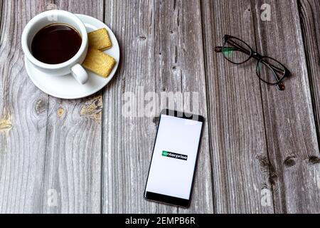 Enterprise Rent-A-Car - Car Rental app logo on a smartphone screen ...