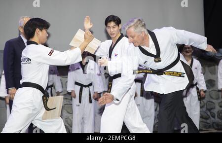 King Philippe of Belgium visits Kukkiwon and watches the Taekwondo ...