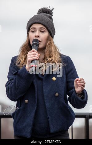 Climate activist Luisa Neubauer, of Germany, participates in a ...
