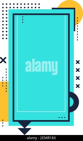 Frame with memphis style design Stock Vector Image & Art - Alamy
