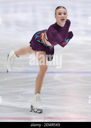 Lindsay van Zundert, of the Netherlands, competes in the women's free ...