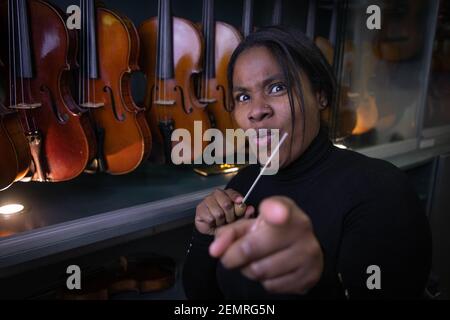 Glass Marcano, 23 years old, is a Venezuelan orchestra conductor ...