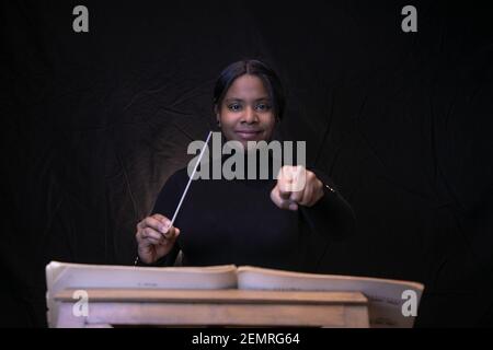 Glass Marcano, 23 years old, is a Venezuelan orchestra conductor ...