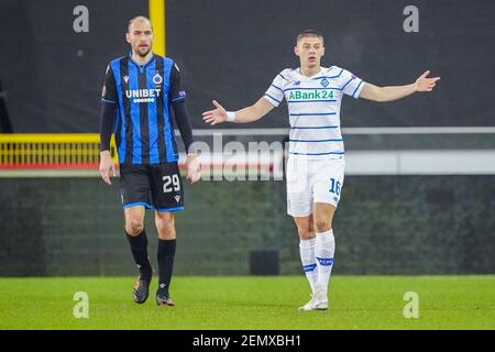 BRUGGE, BELGIUM - FEBRUARY 25: Bas Dost of Club Brugge during the UEFA ...