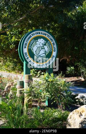 Welcome to Sanibel Sign. The Island on the GUlf of Mexico near Fort ...