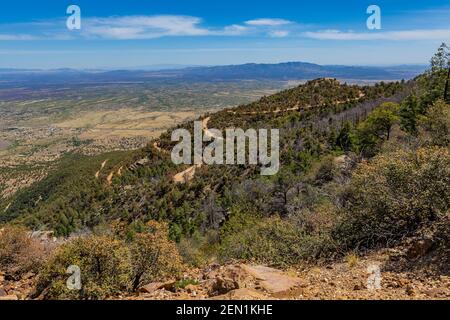 Carr Canyon Road climbing into the Huachuca Mountains, Coronado ...