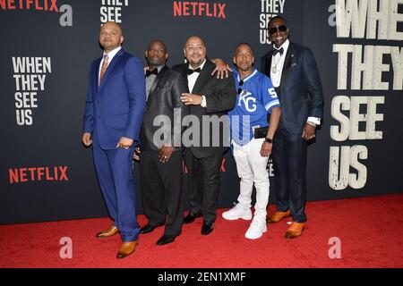 (L-R) Kevin Richardson, Antron McCray, Raymond Santana, Korey Wise, and ...