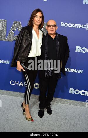Bernie Taupin and wife Heather Lynn Hodgins Kidd attend the "ROCKETMAN ...