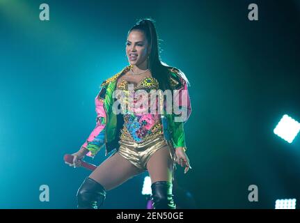 MIAMI, FL - JUNE 8: Natti Natasha is seen backstage during Uforia Mix ...