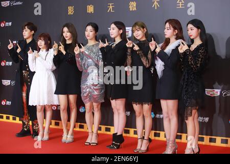 (From left) Sunnee, Lai Meiyun, Yang Chaoyue, Yamy, Meng Meiqi, Duan ...