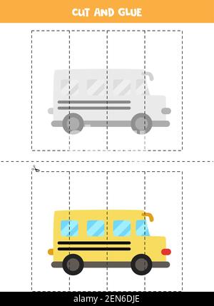 Cute cartoon school bus. For printable childrens and adults coloring ...