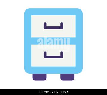 cabinet storage archive single isolated icon with outline line style ...