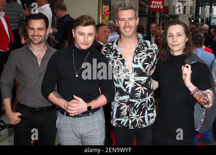 London, UK. Collabro - Michael Auger, Jamie Lambert, Richard Hadfield ...