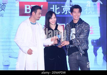 (From left) Chinese actress Yang Mi, Hong Kong kungfu superstar and ...