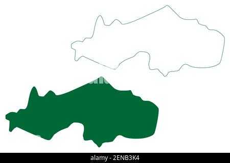 Kamrup district (Assam State, Republic of India) map vector ...