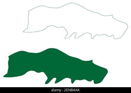 Goalpara district (Assam State, Republic of India) map vector ...