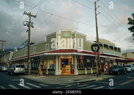 LAHAINA, HI - dec, 2020 - View of historic buildings in Lahaina, a ...