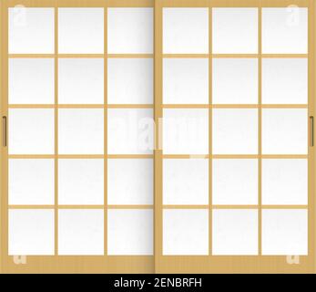 Shoji ( japanese traditional doorwindow ) vector illustration Stock ...