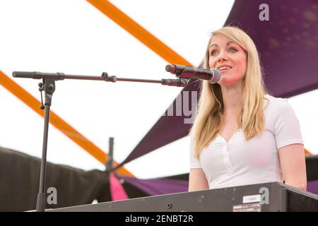 Comedian Rachel Parris performs on day 3 during the 2019 Latitude ...