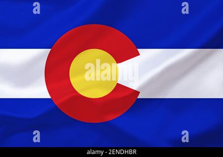 Die Flagge von Colorado, USA Stock Photo - Alamy