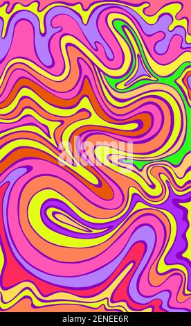 Juicy summer colorful doodle psychedelic ornamental patterns. Bright ...