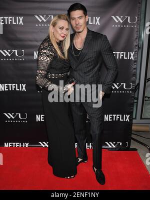 (L-R) Joanne Cassidy and Son Lewis Tan at Netflix's WU ASSASSINS ...