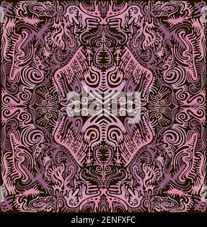 Mandala patterns on brown background illustration Stock Vector Image ...