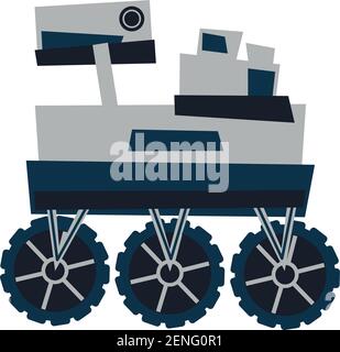 Moon rover vector icon isolated on transparent background, Moon rover ...