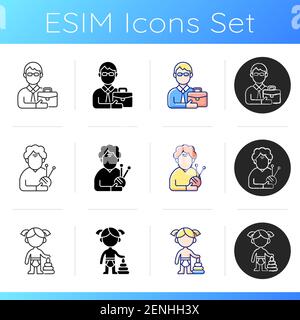 Aging process icons set Stock Vector Image & Art - Alamy