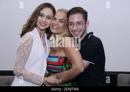 Lizeth Goca poses for photos during a press conference to promote ...