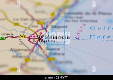 Map of Valencia Stock Photo - Alamy