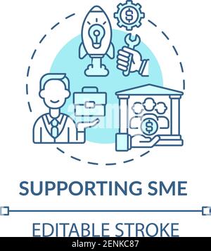 Supporting SME concept icon Stock Vector Image & Art - Alamy