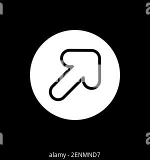 Cursor arrow pointer dark mode glyph ui icon Stock Vector Image & Art ...