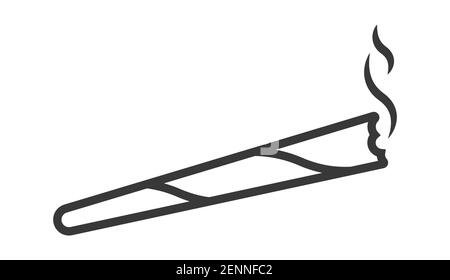 line drawing of a marijuana joint Stock Vector Image & Art - Alamy