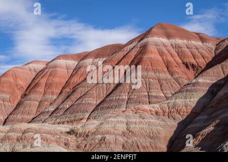 View of multi-colored/painted cliffs/mountains in Utah desert in ...