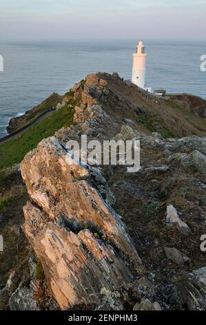 Jagged Cliffs and Start Point Lighthouse on the South West Coastal Path ...