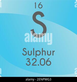 Sulfur symbol. Chemical element of the periodic table. Vector stock ...